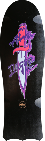 ALVA 1985 DAGGER TAIL DECK-10x31 BLACK - Skateboards.com
