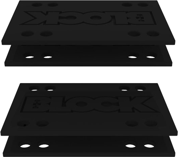 BLOCK RISER DROP-THRU ADAPTER KIT BLACK - T40 - Skateboards.com