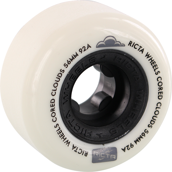 RICTA CORED CLOUDS 56mm 92a WHT/BLACK x4 - Skateboards.com