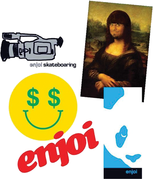 ENJOI ASSORTED ASSORTED 10/PK STICKERS - Skateboards.com