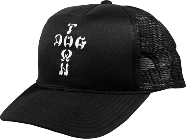 DOGTOWN CROSS LETTERS FLIP MESH HAT ADJ-BLACK - Skateboards.com