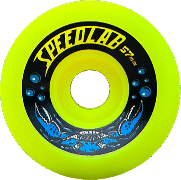 SPEEDLAB SOFT SHELLS 57mm 95a NEON YELLOW x4 - Skateboards.com