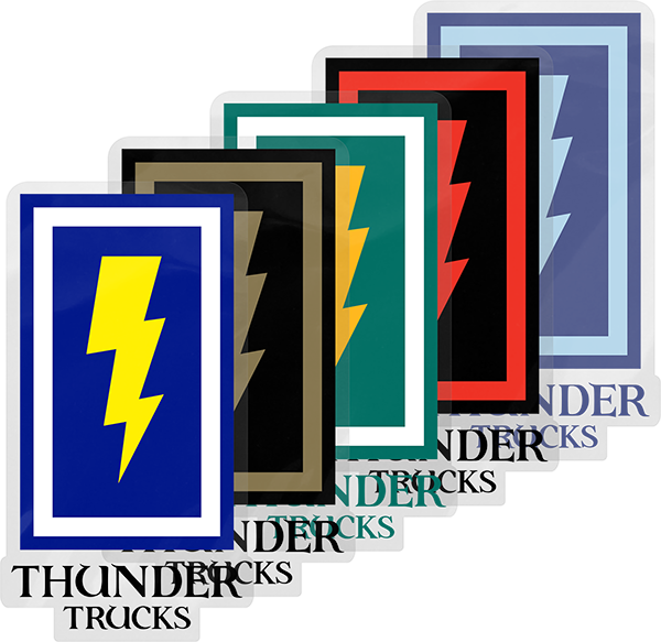 THUNDER BOXED BOLT STICKER 5" ASST. - Skateboards.com